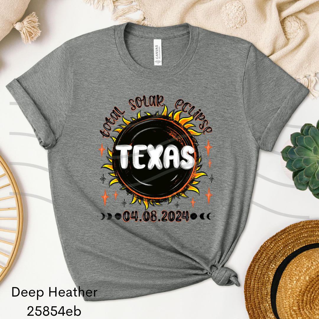 Hand drawn states/Texas/2024 Total Solar Eclipse 25854eb - Deep Heather ...